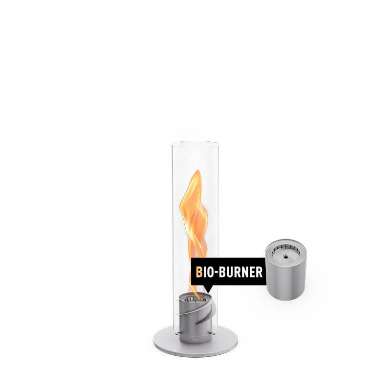 Table Top Fire Table Spin Grey 900 Bio Ethanol Burner - Garden Chefs